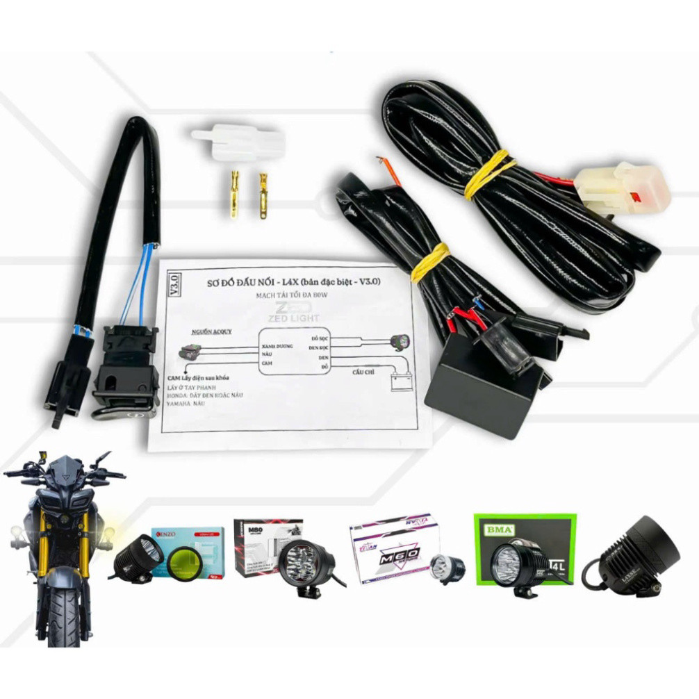 Bộ Mạch Auto Passing V3 Pro Dành Cho Đèn Trợ Sáng L4X, M80, T4L, T4S ...