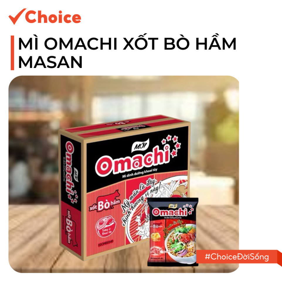 Mì Omachi Xốt Bò Hầm Masan Thùng 30 Gói x 80g | Shopee Việt Nam