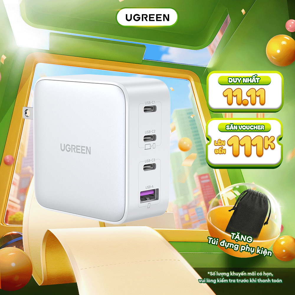 [09.09 XẢ HÀNG] Củ sạc nhanh 65W/100W CD224/CD226 Ugreen Nexode GaN 4 cổng Sạc Nhanh PD USB BH ...