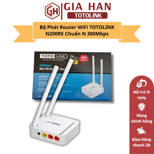 Bộ Phát Router WiFi TOTOLINK N200RE Chuẩn N 300Mbps - 2 Ăng ten, Hỗ trợ ...