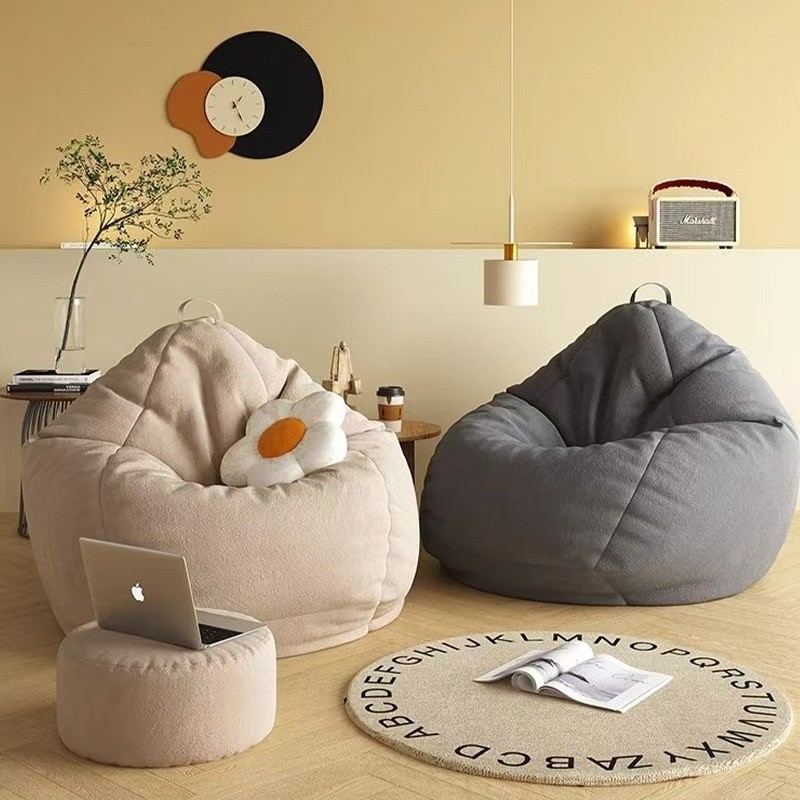 Lazy Sofa Recliner Sleepable Single Bean Bag Sofa Children's Balcony ...