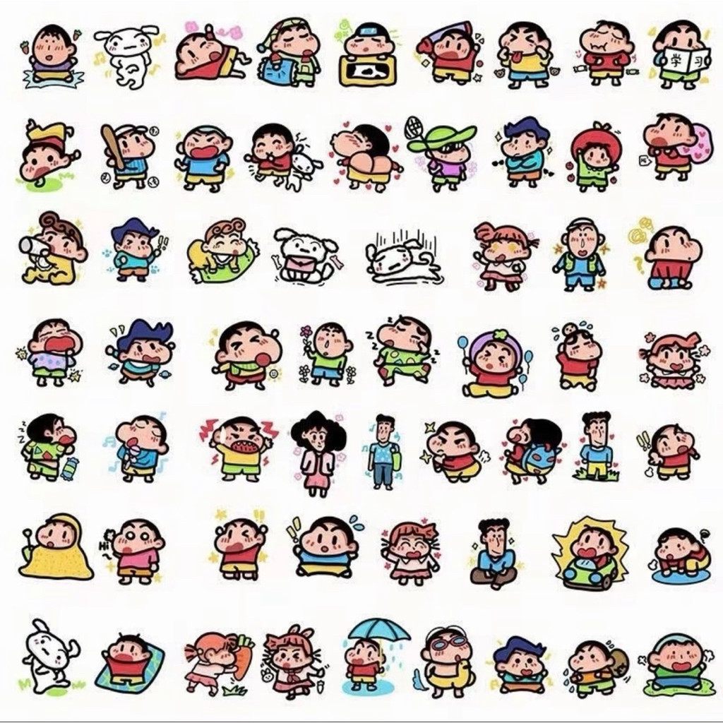 Miếng dán sticker hình SHIN bút chì đáng yêu, dán trang trí sổ sách ...