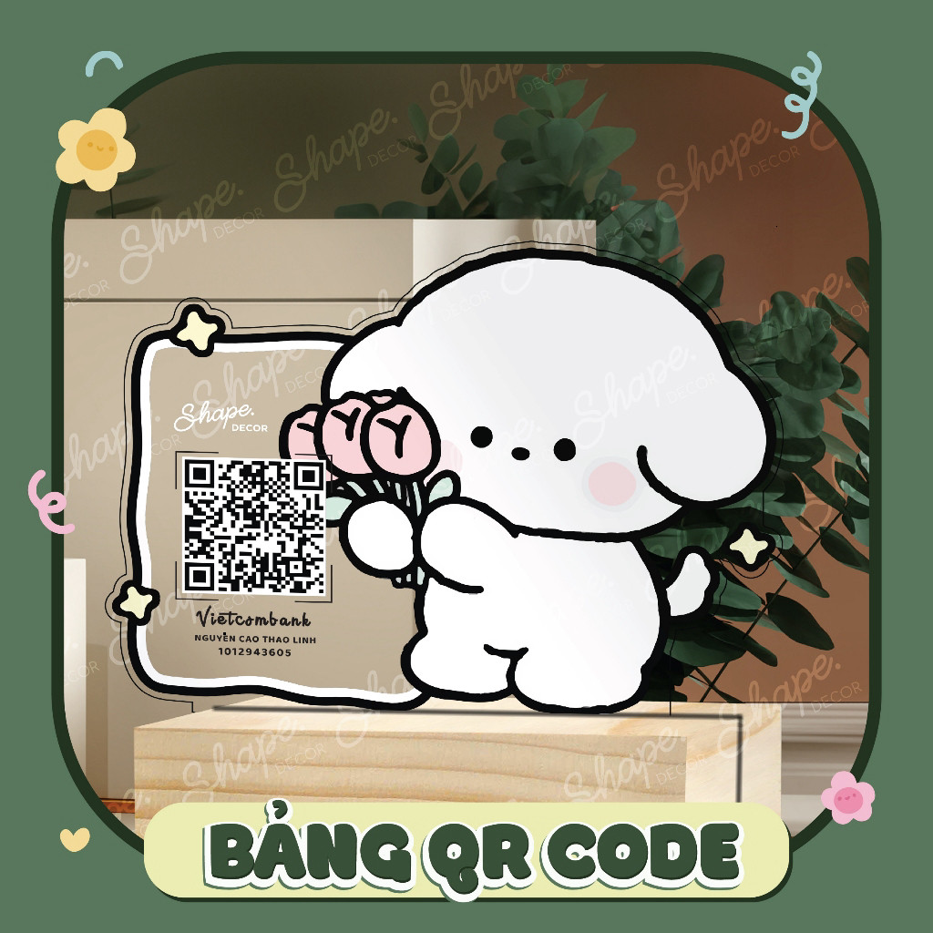 Bảng QR code để bàn, nhiều hình ngộ nghĩnh đáng yêu | Shopee Việt Nam