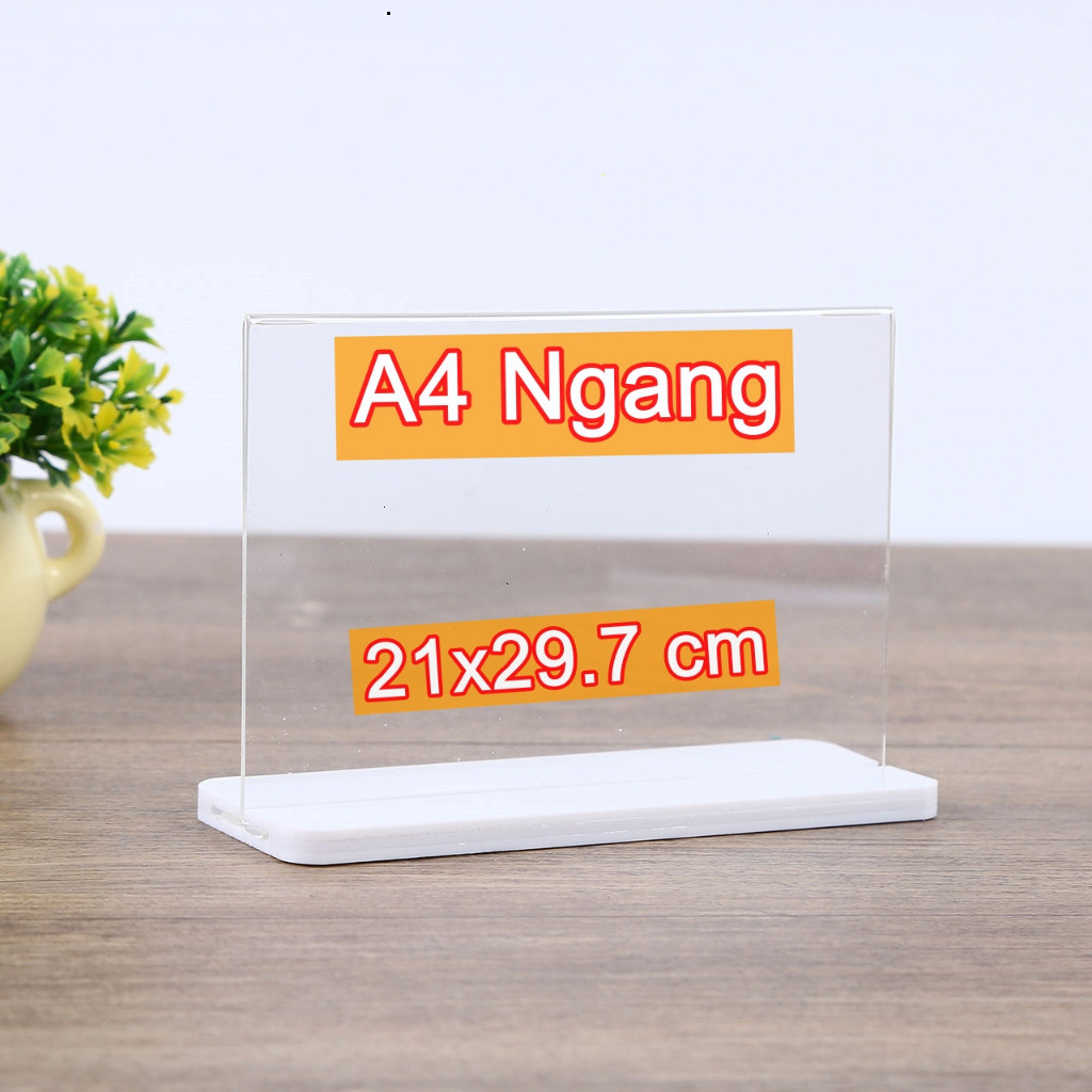 Kệ Mica Menu Mica A4 A5 A6 standee mica Bảng Mica Để Bàn Kệ Mica Trưng ...