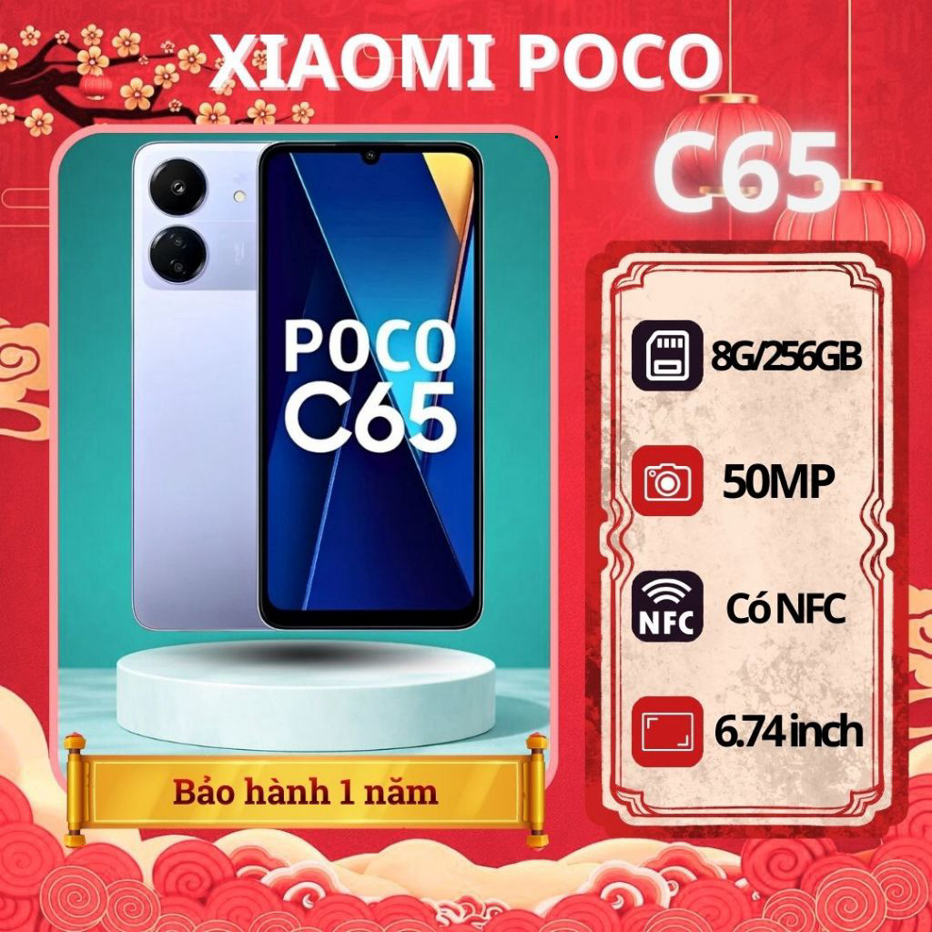 Điện Thoại XIAOMI POCO C65 8GB/256GB – Có NFC | Máy Mới Full Box Nguyên ...