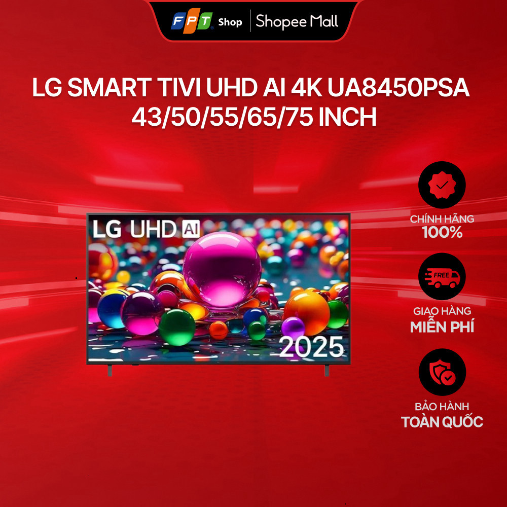 [Giao hàng miễn phí] LG Smart TV UHD AI 4K UA8450PSA 65inch/ 43inch/ 50 ...