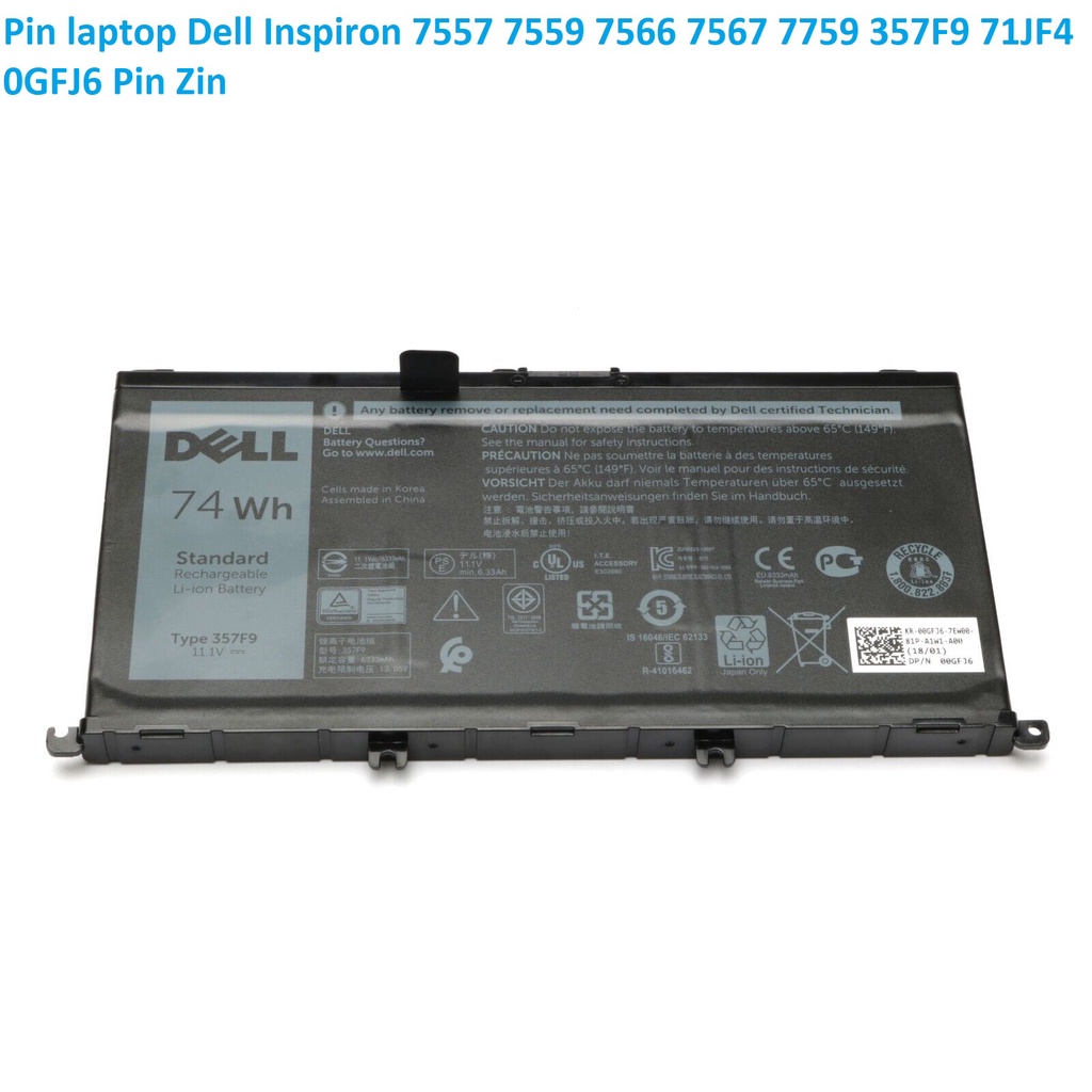 ⚡️[Pin zin] Pin laptop Dell Inspiron 7557 7559 7566 7567 7759 357F9 ...