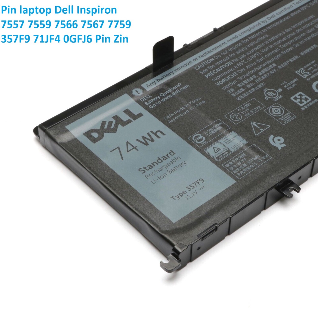 ⚡️[Pin zin] Pin laptop Dell Inspiron 7557 7559 7566 7567 7759 357F9 ...