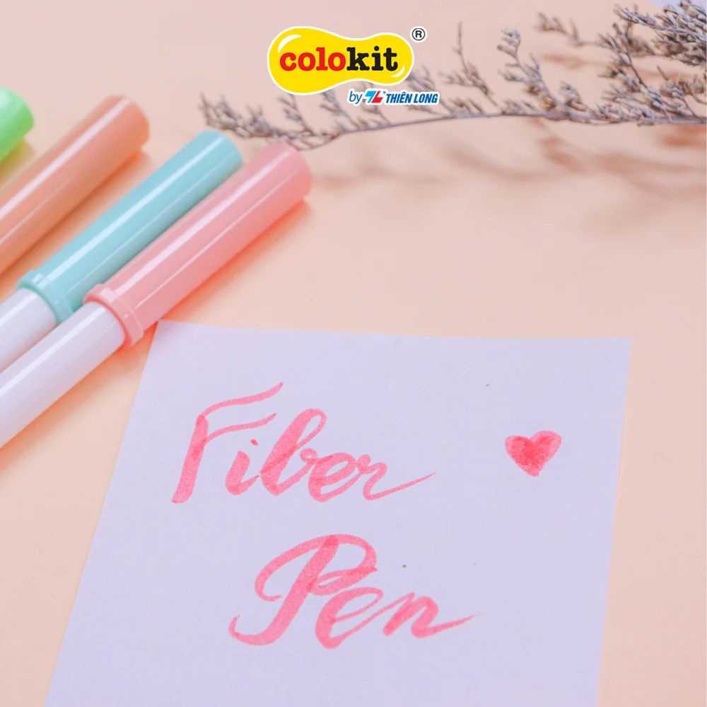 Bút lông màu rửa được Pastel Washable Fiber Pen Thiên Long Colokit SWM ...