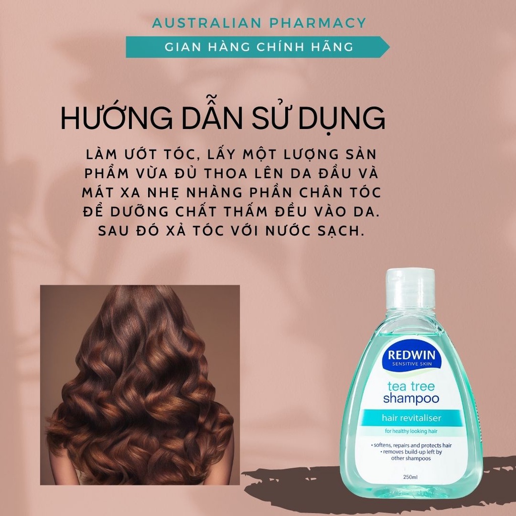 Dầu Gội Redwin Tea Tree Shampoo Hỗ Trợ Làm Sạch Da Đầu, Chống Gàu, Nấm ...