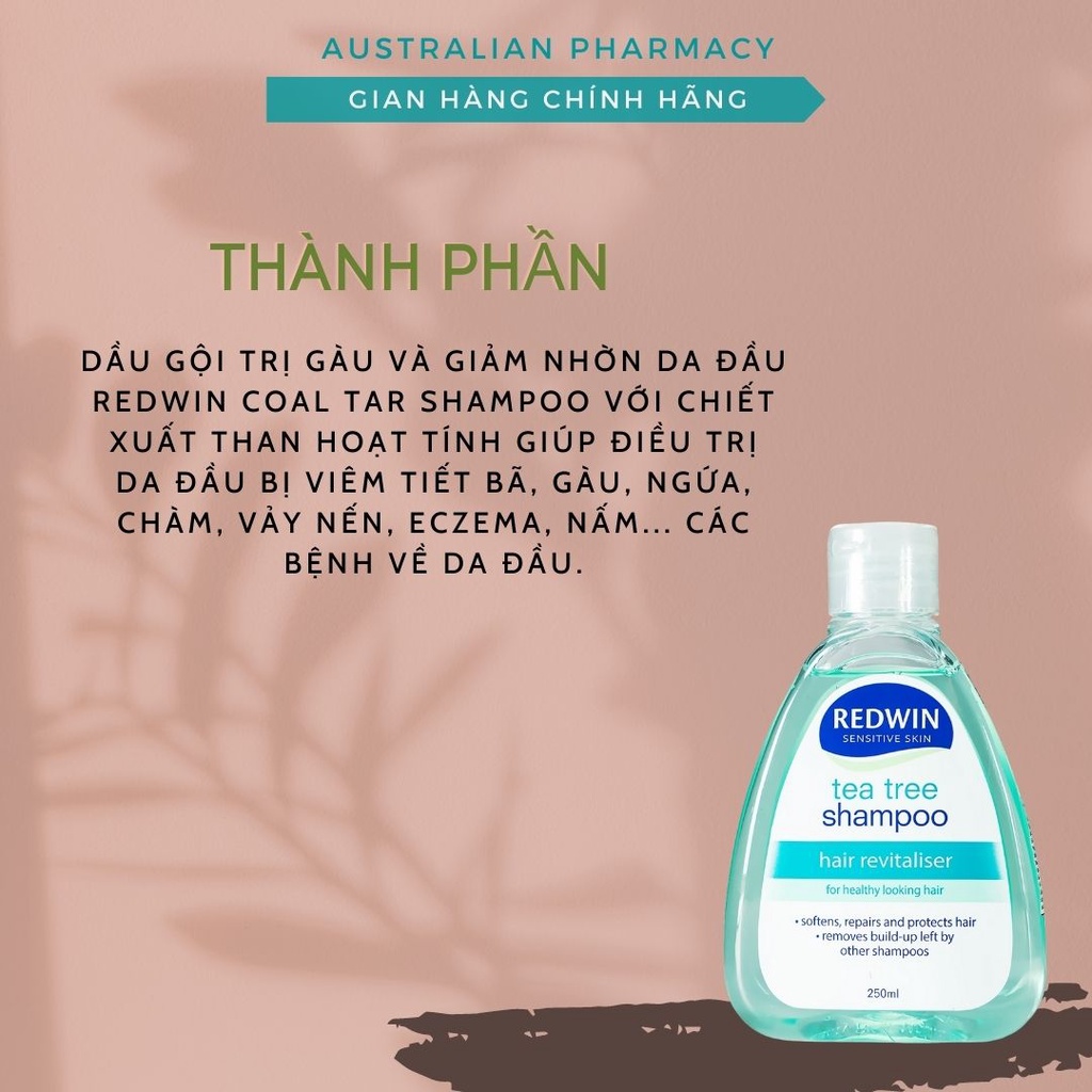 Dầu Gội Redwin Tea Tree Shampoo Hỗ Trợ Làm Sạch Da Đầu, Chống Gàu, Nấm ...