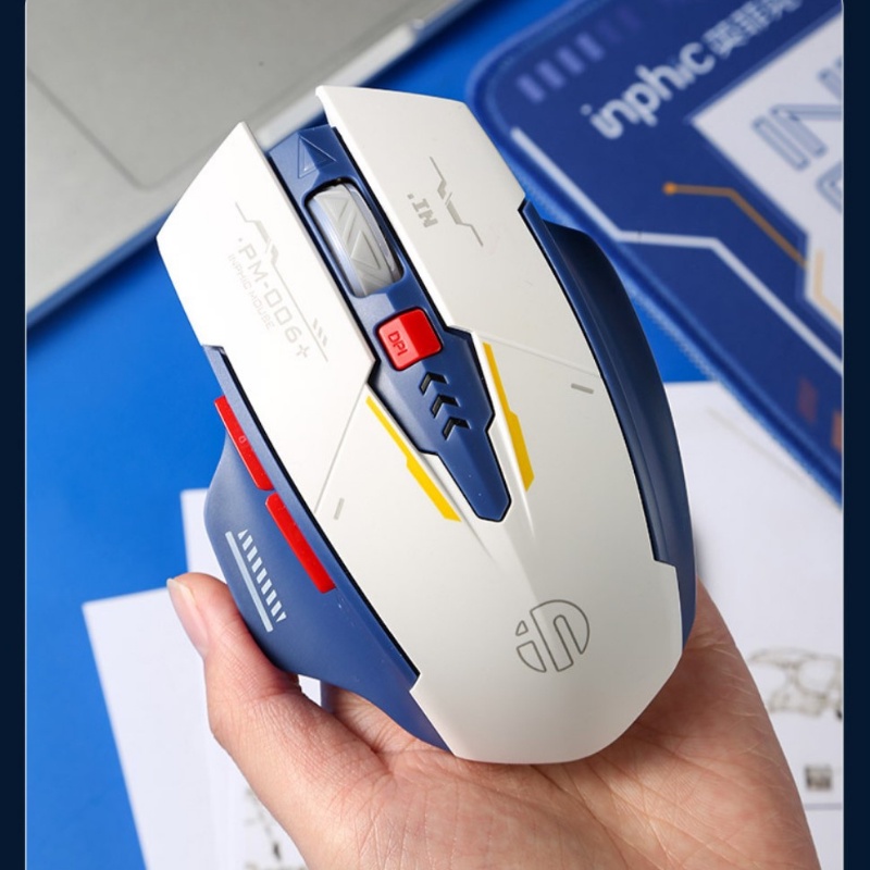 Chuột Không Dây Gaming Maxcotech Inphic F9 GunDam Chống Ồn Sạc Pin Kết ...