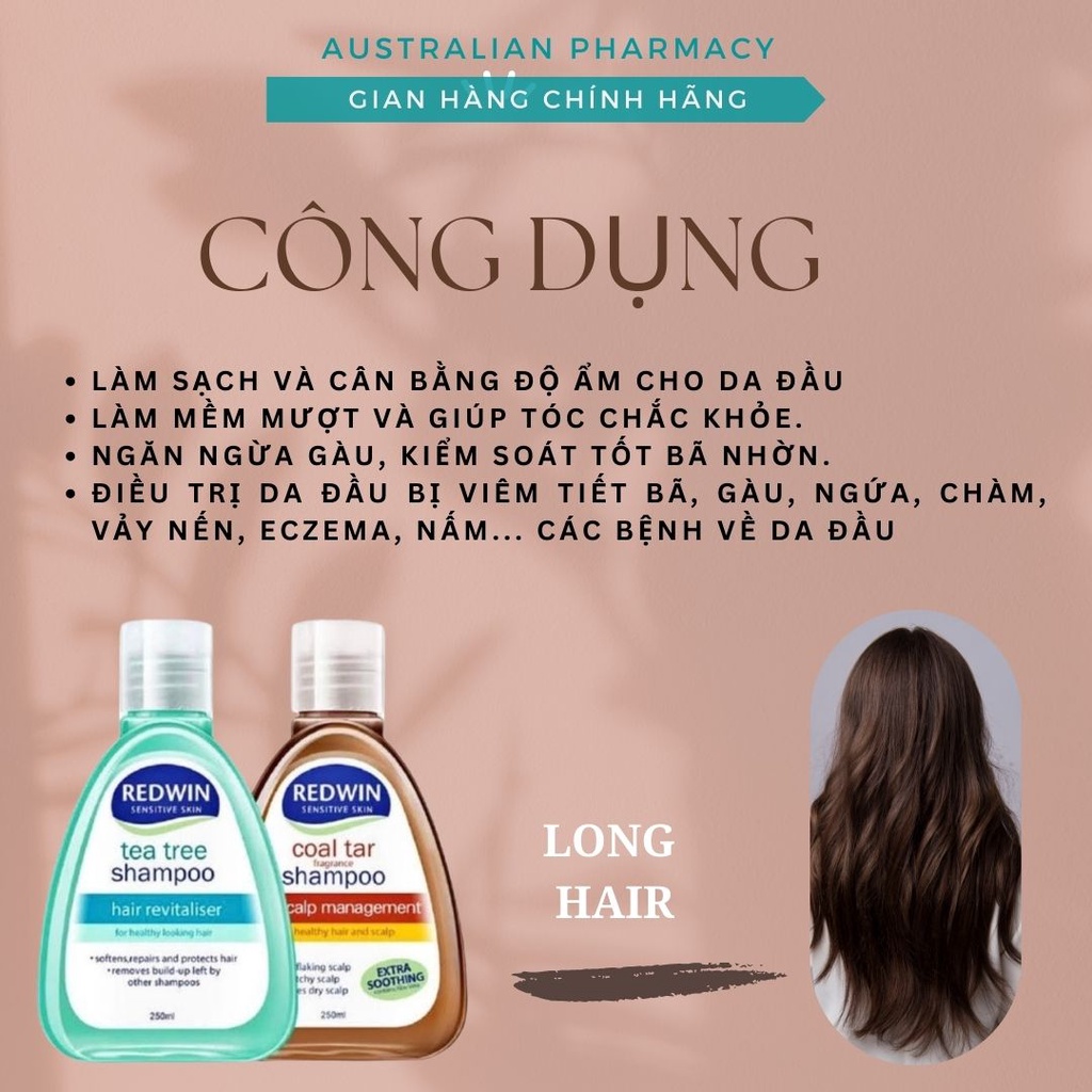 Dầu Gội Redwin Tea Tree Shampoo Hỗ Trợ Làm Sạch Da Đầu, Chống Gàu, Nấm ...