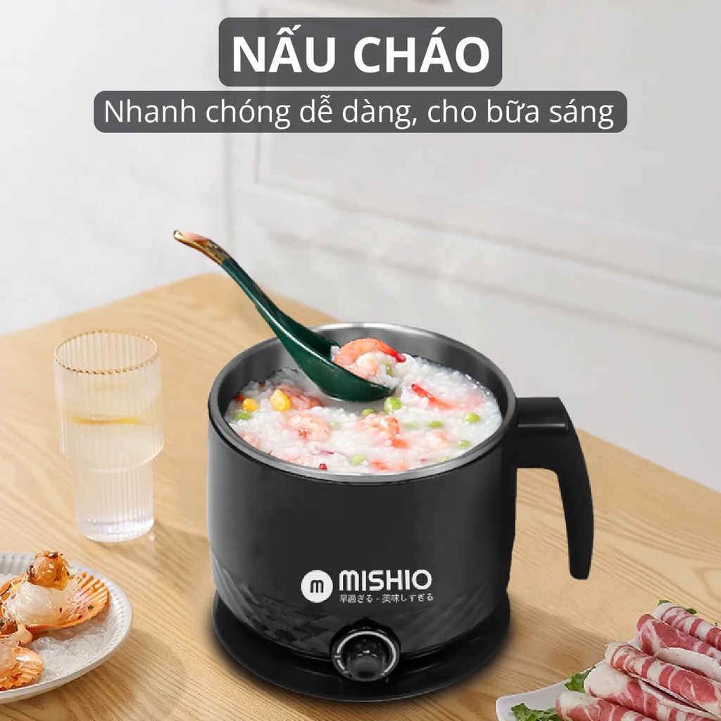 Nồi nấu đa năng Mishio MK214 1.5L inox 304 600w | Shopee Việt Nam