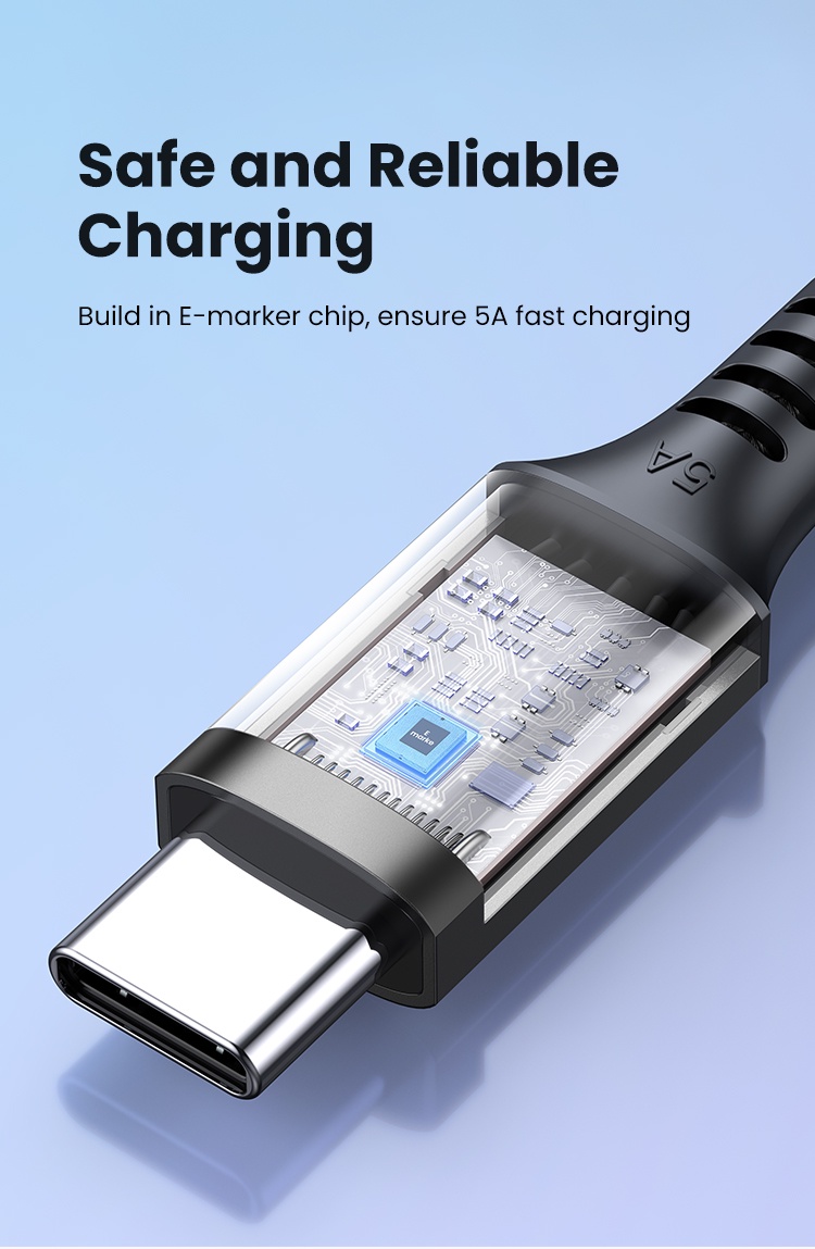 Ugreen Sạc Nhanh 100W 20V 5A Nylon Bradied USB C Sang USB Cáp Dành Cho iPhone 15 / 15 Plus / 15 ...