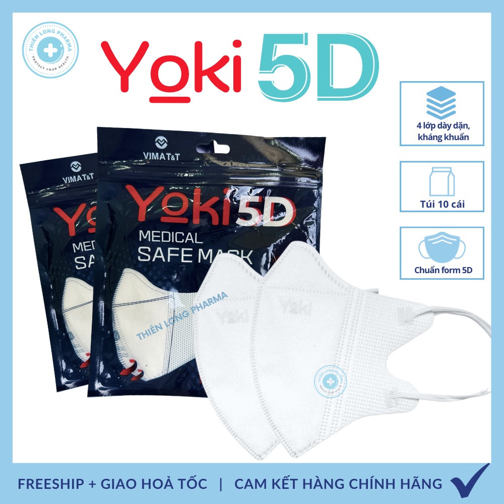 [Thùng 300Cái] Khẩu trang 5D Mask Yoki 4 lớp kháng khuẩn siêu dày chuẩn ...