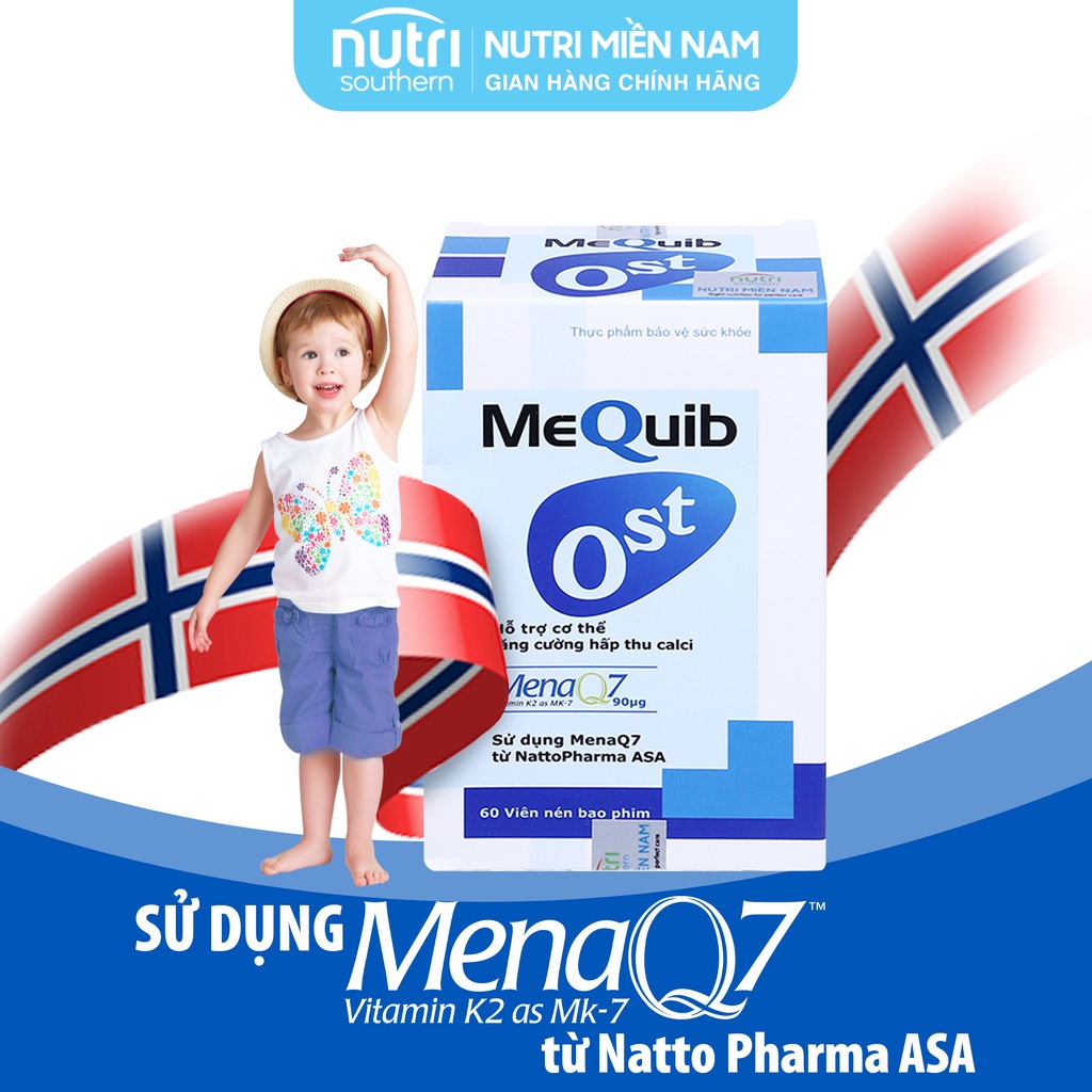MEQUIB OST Bổ sung Canxi Sữa và Vitamin D3K2 (MenaQ7) Giúp Xương Chắc ...