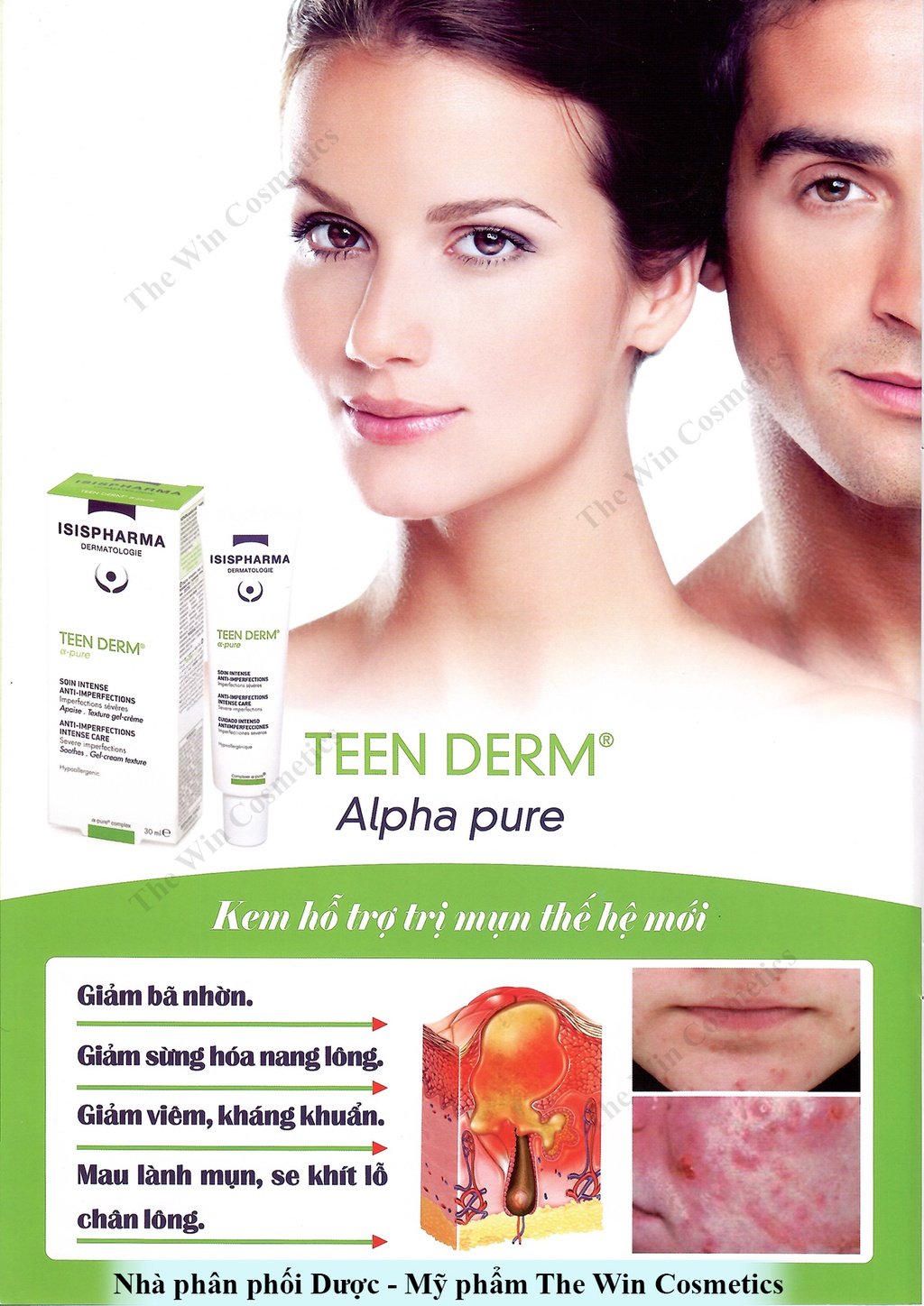 [CHÍNH HÃNG] [ GIÁ SỈ] Kem giảm mụn trứng cá Teen Derm Alpha Pure Isis ...