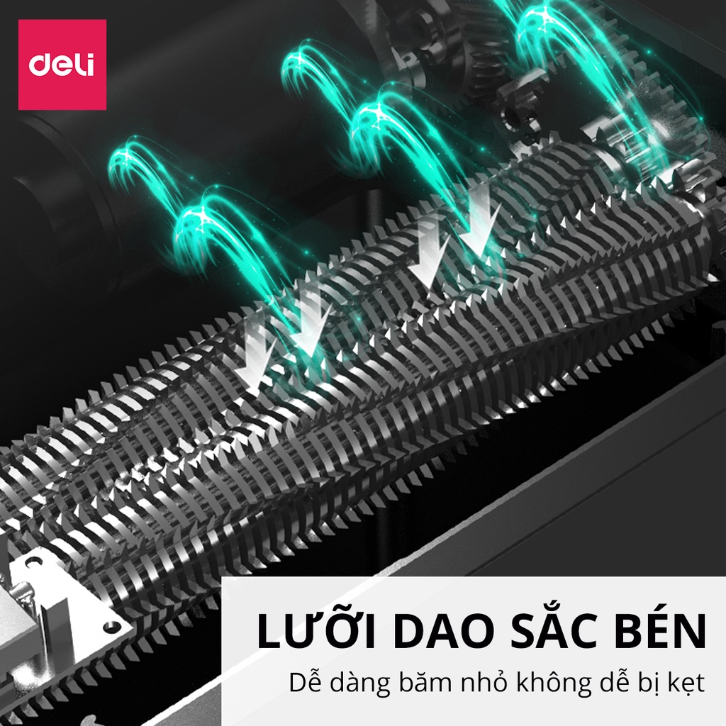 Máy Hủy Tài Liệu Deli ET021 Cao Cấp, Máy Hủy Giấy Tờ Card CD Cho Doanh ...