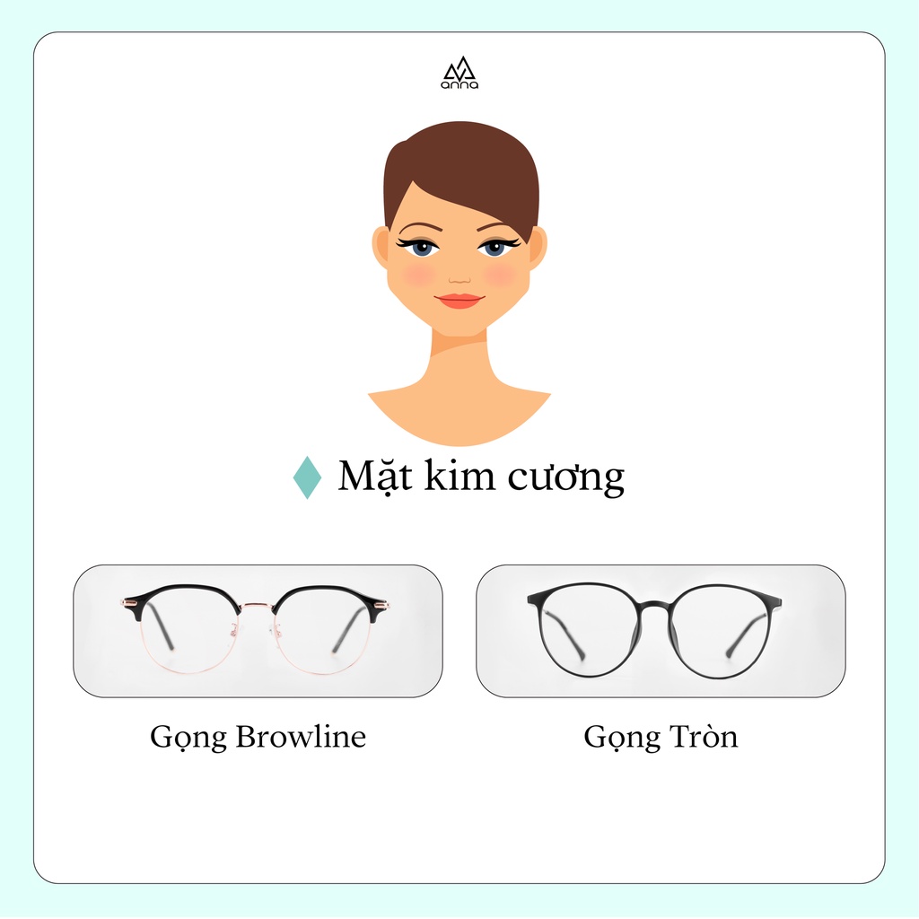 Gọng kính mắt thời trang ANNA nam nữ dáng tròn chất liệu Titan cao cấp ...