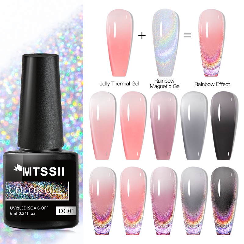 Gel Sơn Móng Tay MTSSII Dạng Thạch DIY Thay Đổi Màu Sắc Theo Nhiệt Độ Sấy Khô Dưới Đèn UV 7ml ...