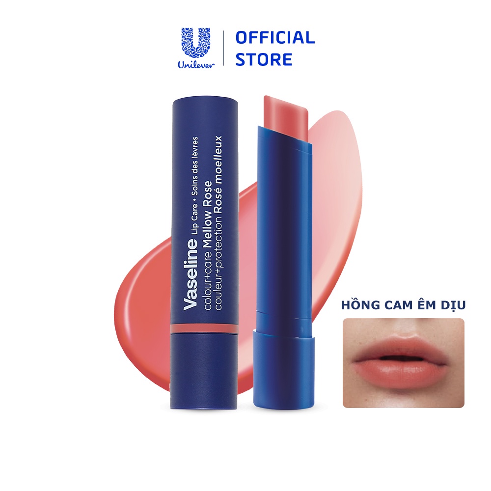 Son dưỡng môi Vaseline Colour+Care 3g (Mellow Rose/Kissing Red/Blooming ...