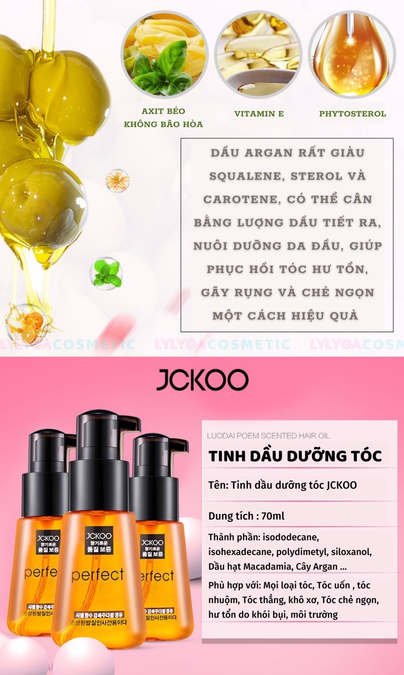 Tinh dầu dưỡng tóc JCKOO Perfect Repair 70ml oil Serum phục hồi dưỡng ...