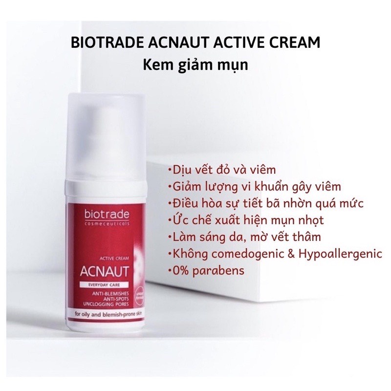 Kem chấm mụn Biotrade Acnaut Active Cream - giảm mụn trắng sáng da giảm ...