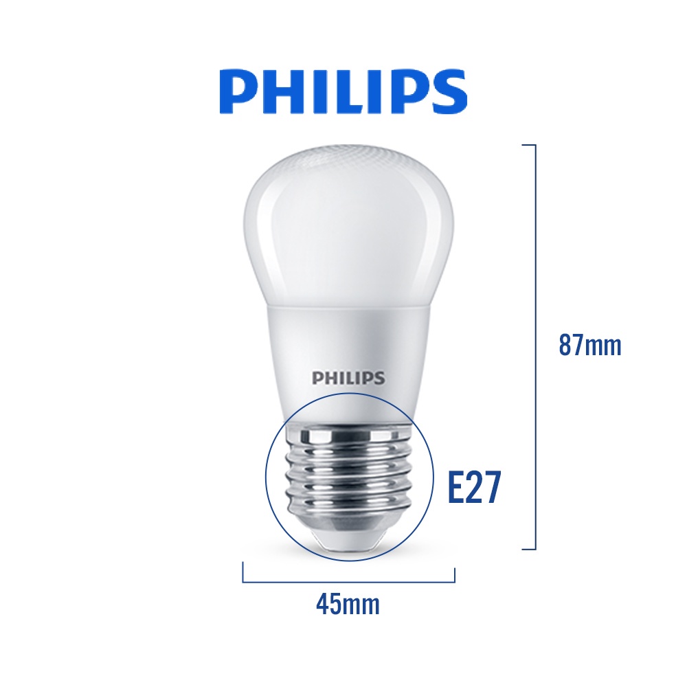 Bóng đèn Philips LED Bulb P45 bảo vệ mắt Công suất (3W, 4W) (01 bóng ...