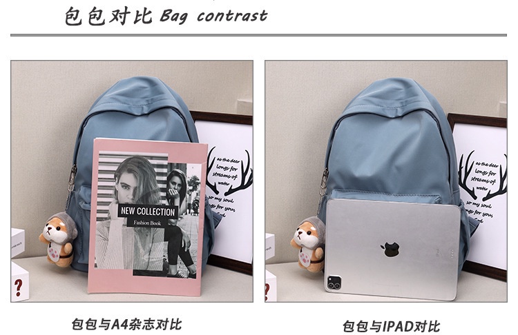 CHIC JOY Ba Lô nylon Màu Sắc Đơn Giản Sức Chứa Lớn Phong Cách Hàn Quốc ...