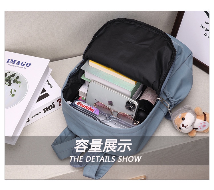 CHIC JOY Ba Lô nylon Màu Sắc Đơn Giản Sức Chứa Lớn Phong Cách Hàn Quốc ...