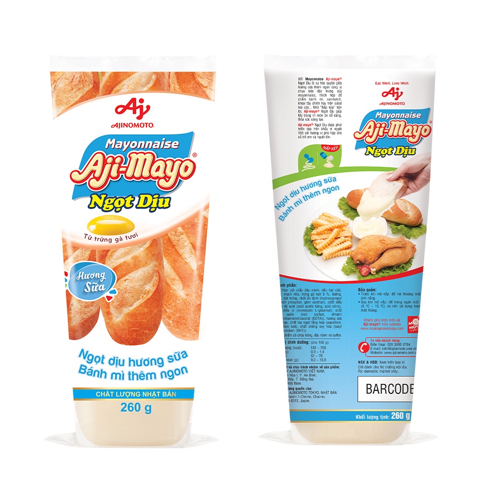 Combo 2 Tuýp Xốt Mayonnaise Aji-mayo® Vị Ngọt Dịu 260g/Tuýp | Shopee ...