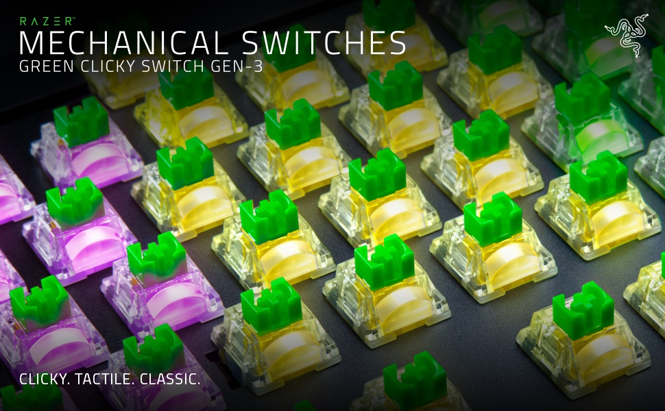 Switches Razer Mechanical (Green Clicky Switch) - Clicky and Tactile ...