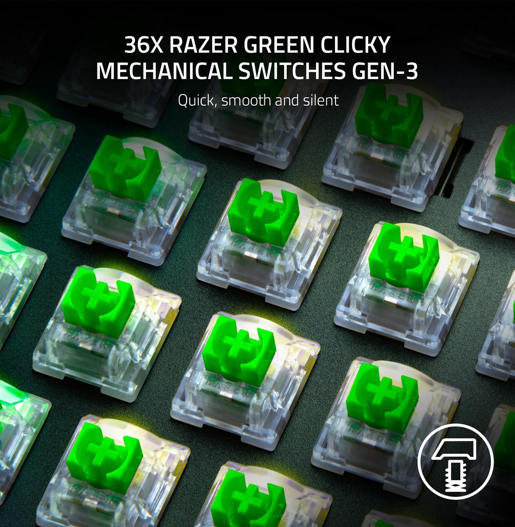 Switches Razer Mechanical (Green Clicky Switch) - Clicky and Tactile ...