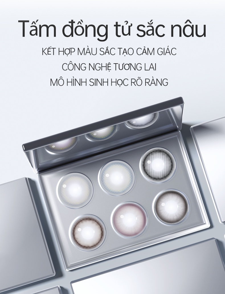 Kính áp tròng Kilala màu lam Forbidden Blue lens cận 6 tháng DIA 14.5mm ...