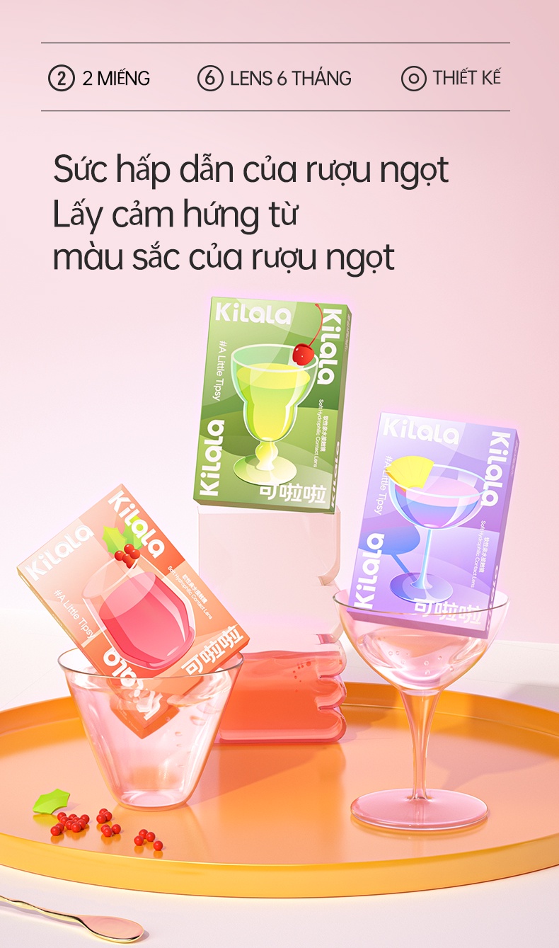 Kính áp tròng Kilala màu nâu Chestnut Milk Brown/Whiskey Brown lens cận ...