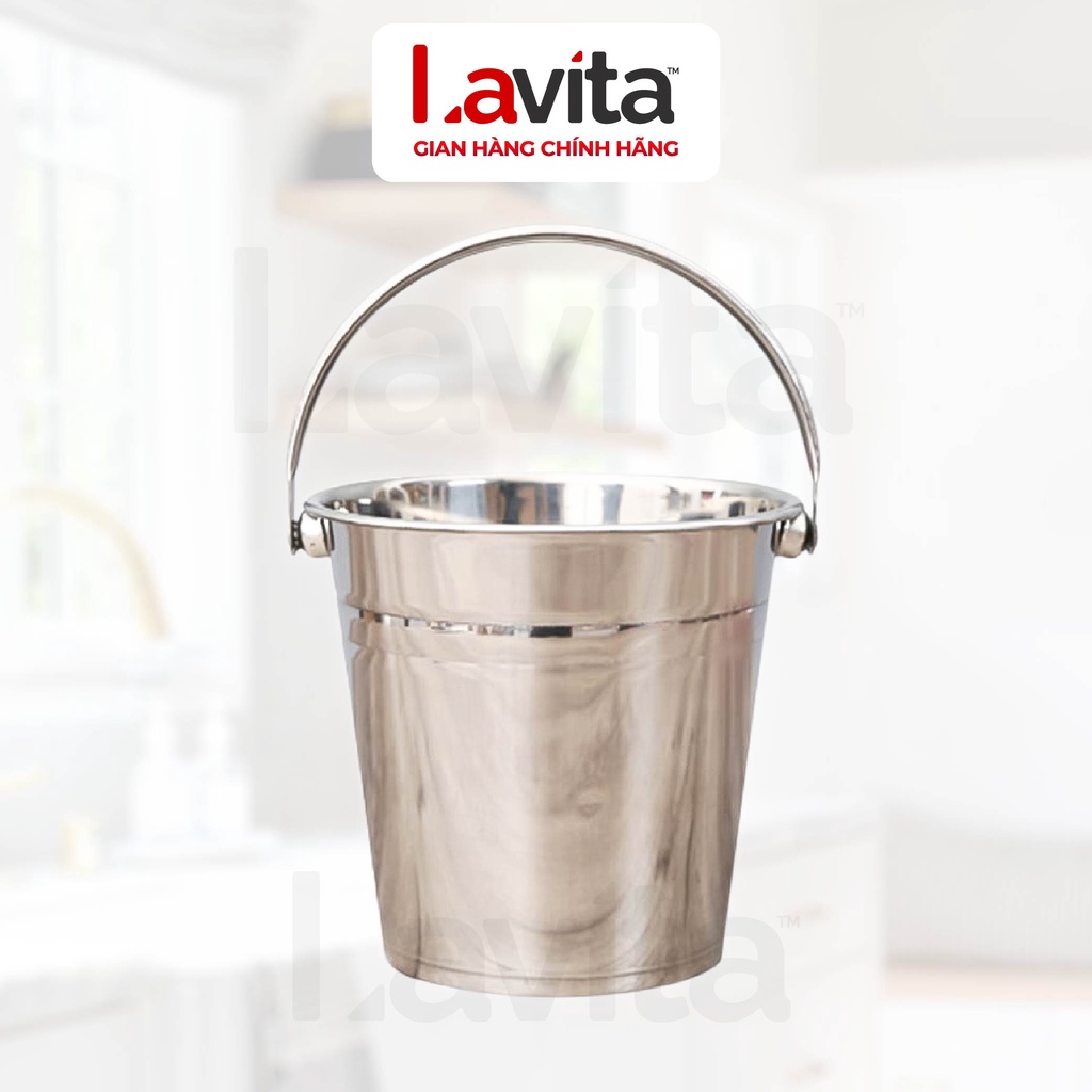 Xô đá inox giữ nhiệt Cherry Home một quai tròn bằng inox 304 cao cấp chống gỉ - nhiều size ...