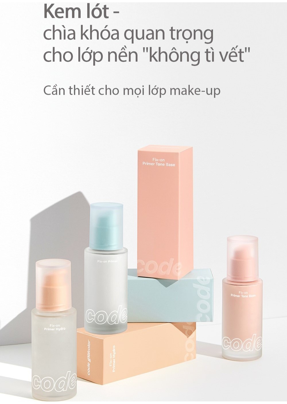 Kem lót dưỡng ẩm, làm mịn, căng bóng da Code Glokolor Fix-on Primer Hy – The Face Shop