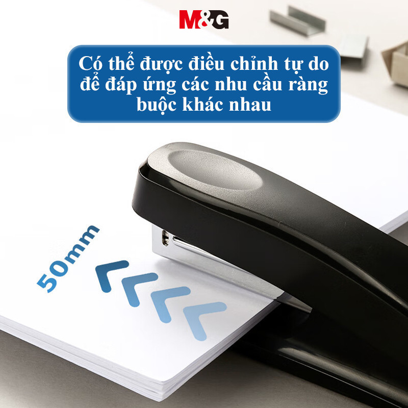 M&G dập ghim học sinh 12 # Stapler Máy ghim cầm tay bền bỉ Đồ dùng văn phòng Gói đơn màu đen 1 ...