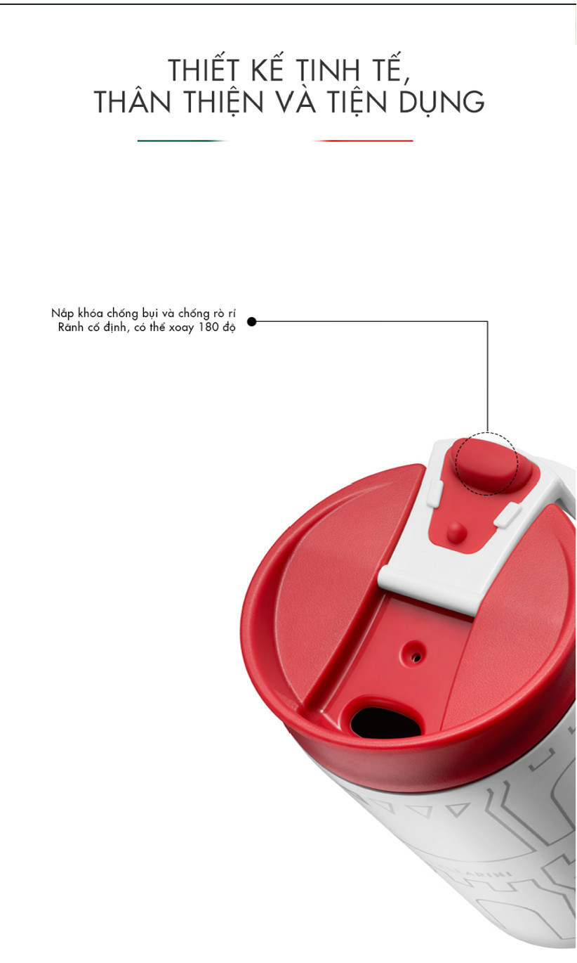 Bình giữ nhiệt có lưới lọc trà BALLARINI Mocca To go coffee (480ml/380ml) - thép không gỉ 316L ...