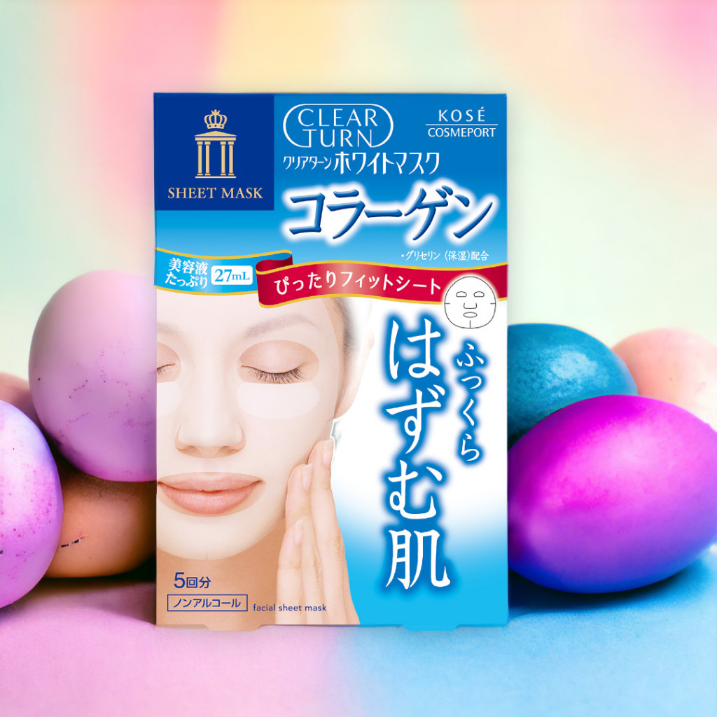 Mặt Nạ Giấy Dưỡng Trắng Collagen Kosé Softymo Clear Turn White Mask VC ...