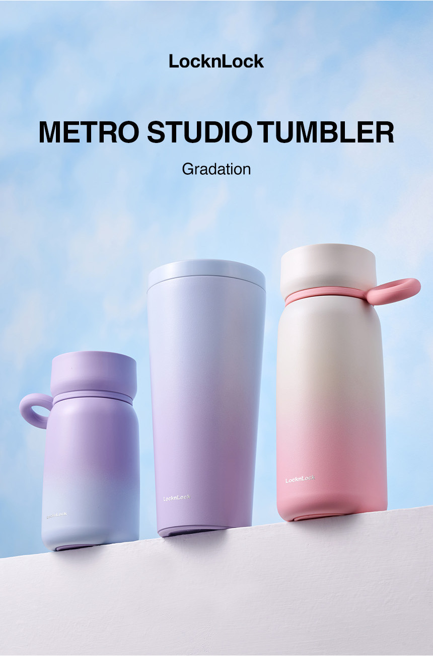 Bình giữ nhiệt LocknLock Metro Studio Gradation tumbler 540ml, 480ml và 350ml bằng thép không gỉ ...