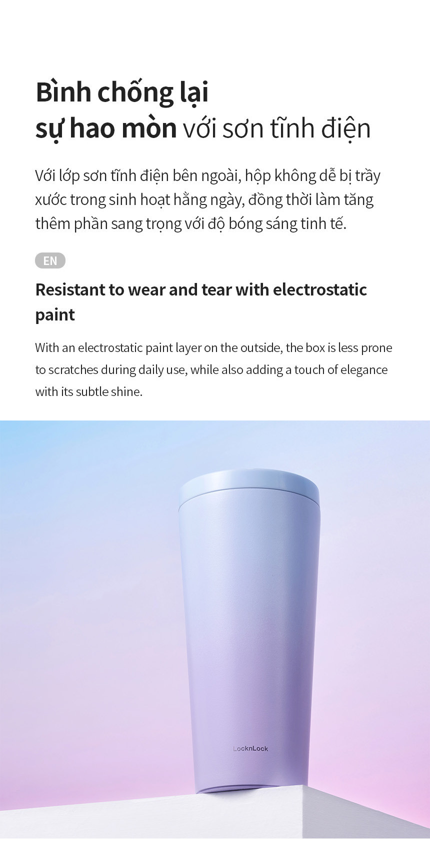 Bình giữ nhiệt LocknLock Metro Studio Gradation tumbler 540ml, 480ml và 350ml bằng thép không gỉ ...