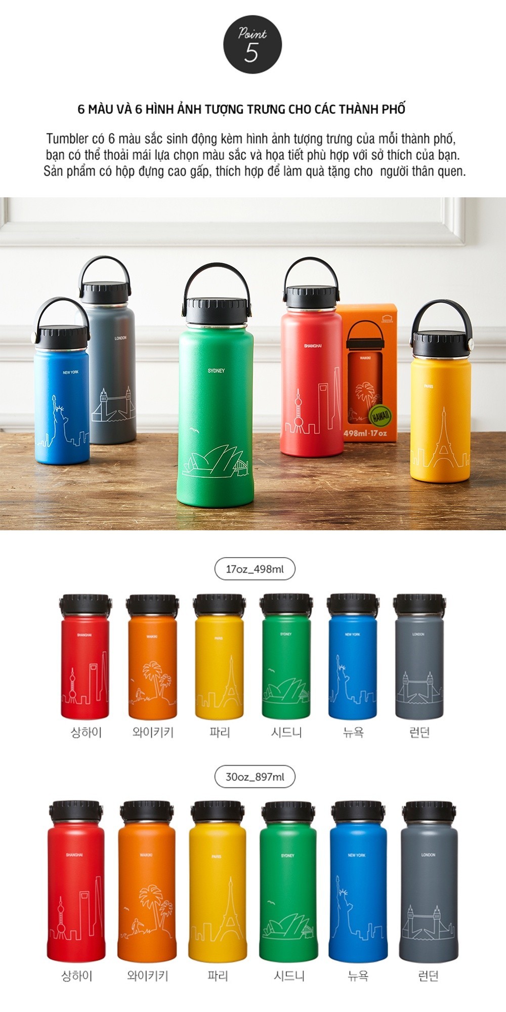 Bình giữ nhiệt Lock&Lock bằng thép không gỉ RigaTumbler 897ml LHC4160 ...