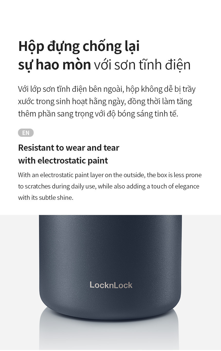 Bộ hộp cơm giữ nhiệt Lock&Lock Pump Vacuum Lunch Box (300ml*2, 500ml*1, bộ đũa và thìa, túi ...