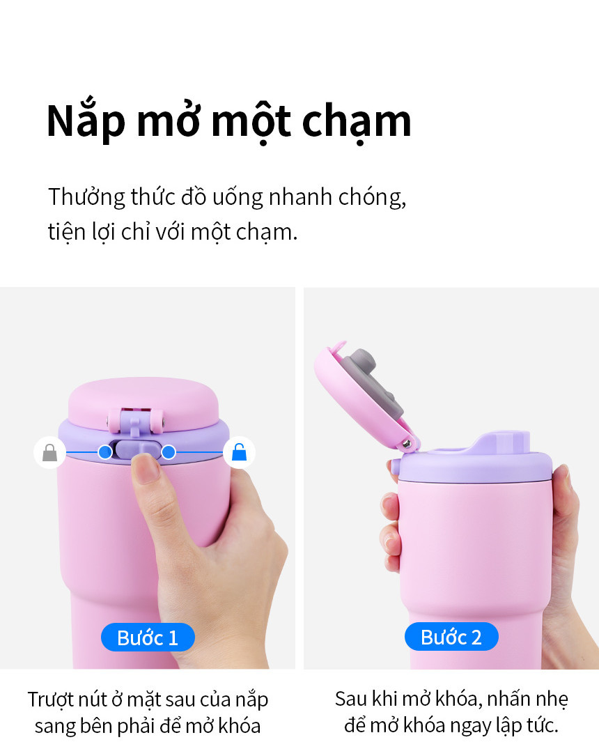Bình giữ nhiệt Lock&Lock Daily Macaron Tumbler LHC3292 480ml thép không gỉ 316L | Shopee Việt Nam