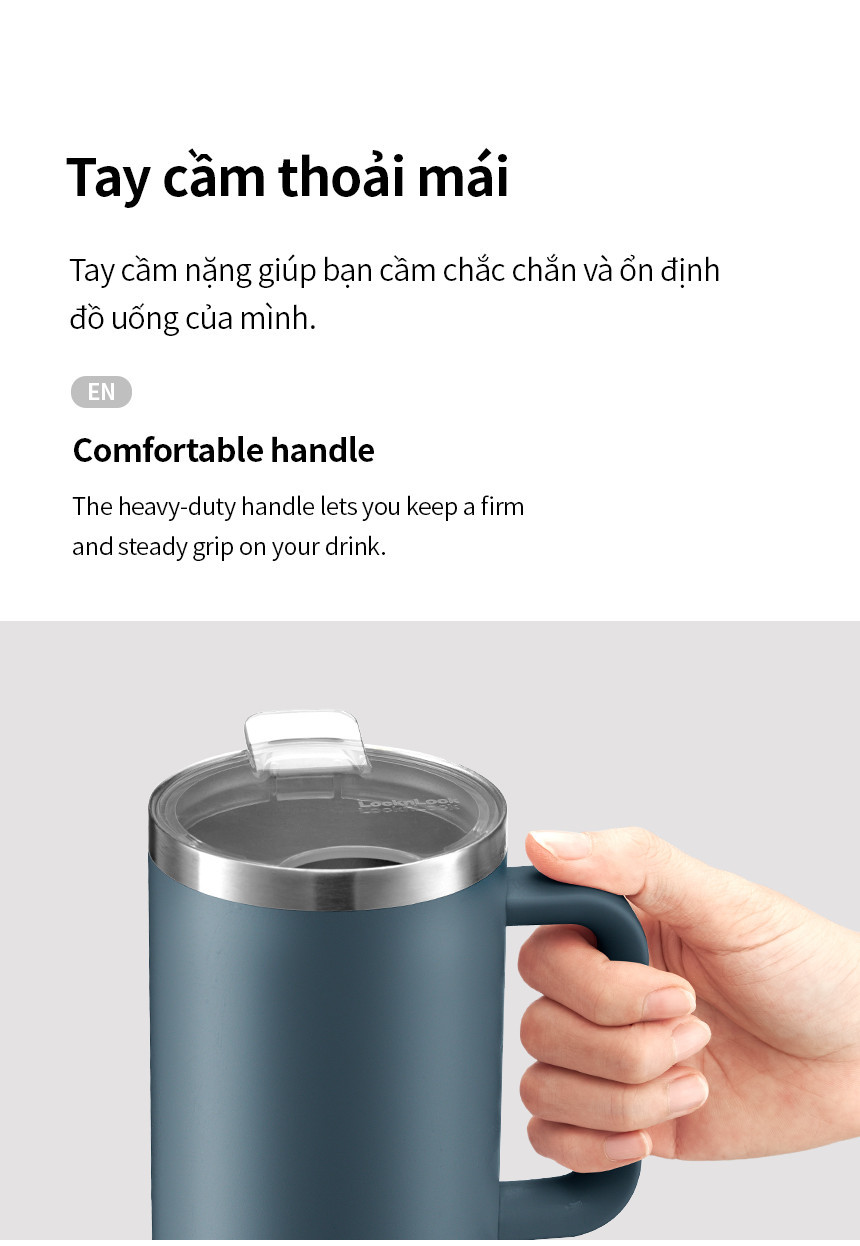 Cốc giữ nhiệt Lock&Lock Flat Table Mug 730ml LHC4320 - Màu xanh cổ vịt ...