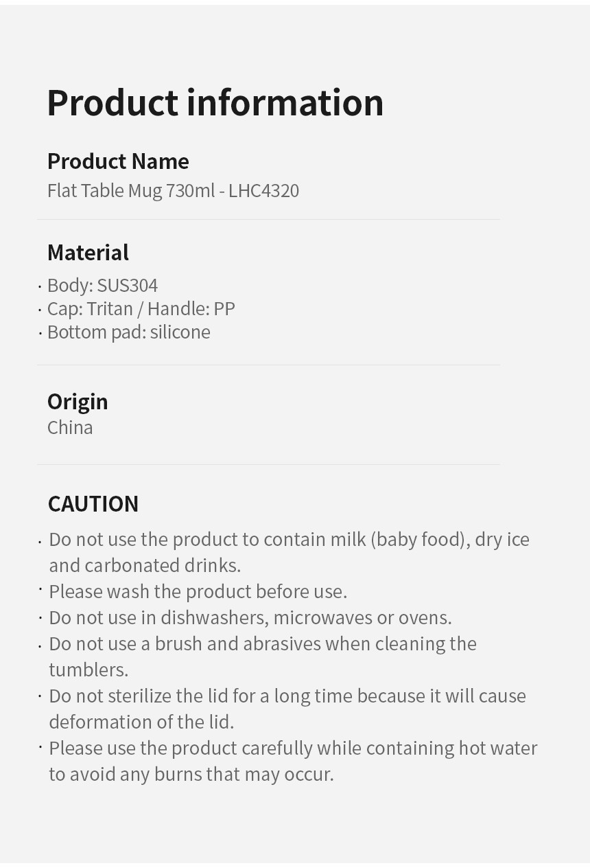 Cốc giữ nhiệt Lock&Lock Flat Table Mug 730ml LHC4320 - Màu xanh cổ vịt ...