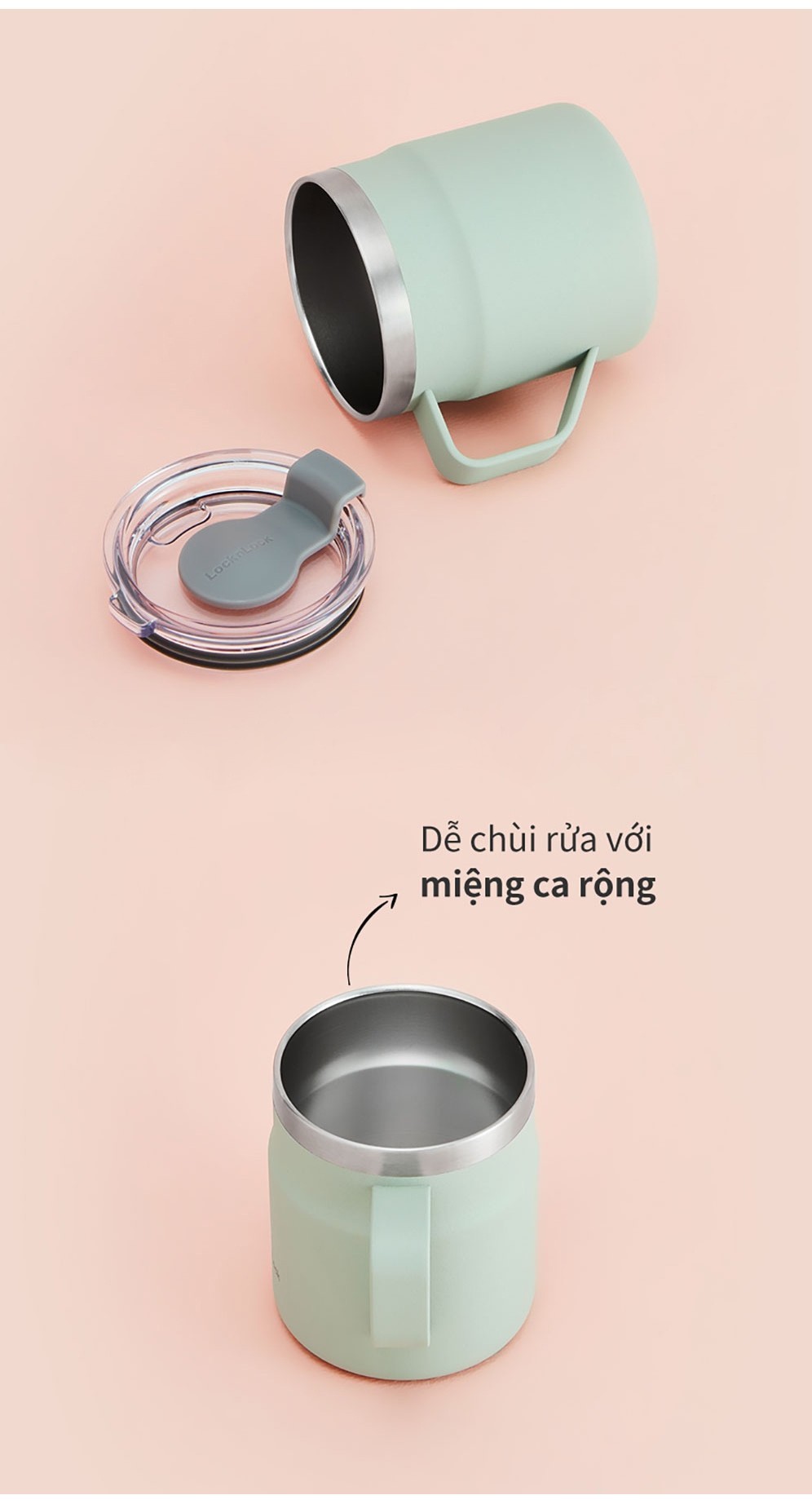 Cốc giữ nhiệt Lock&Lock Metro Table Mug 475ml LHC4219 (3 màu) | Shopee ...