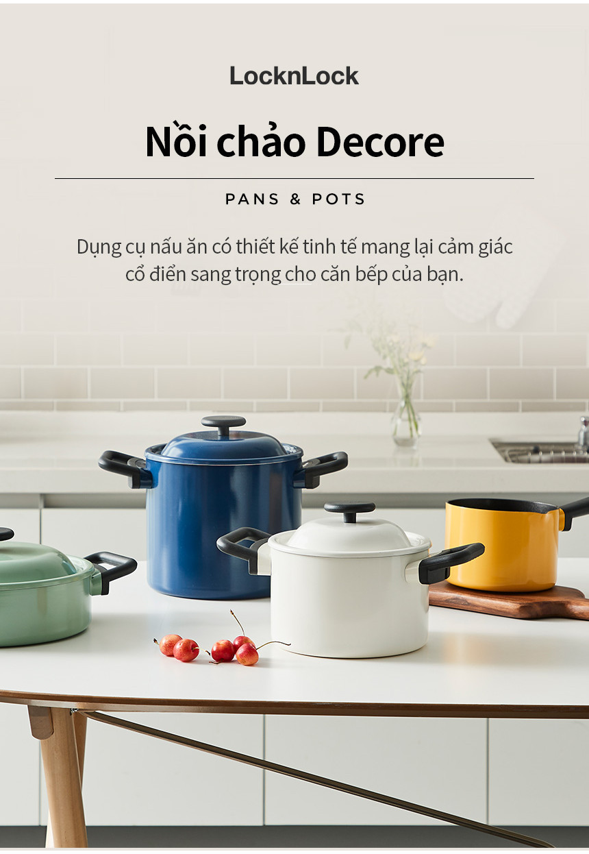 Nồi Decore Lock&Lock, 18CM - Màu Ivory - LDE1182IH | Shopee Việt Nam